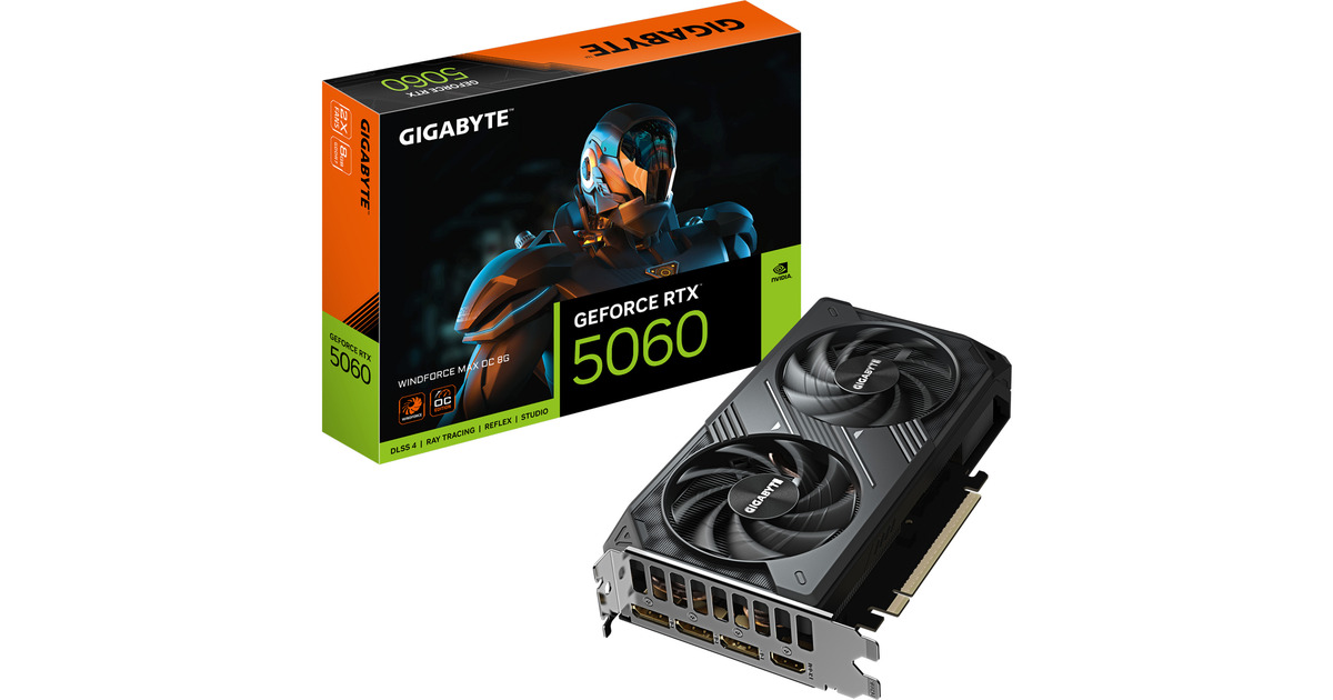GIGABYTE GeForce RTX 5060 WINDFORCE MAX OC 8G, Carte graphique DLSS 4 ...