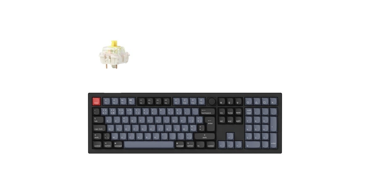 Keychron V6 Max-D4Z QMK, clavier Noir, Layout BE, Gateron Jupiter ...