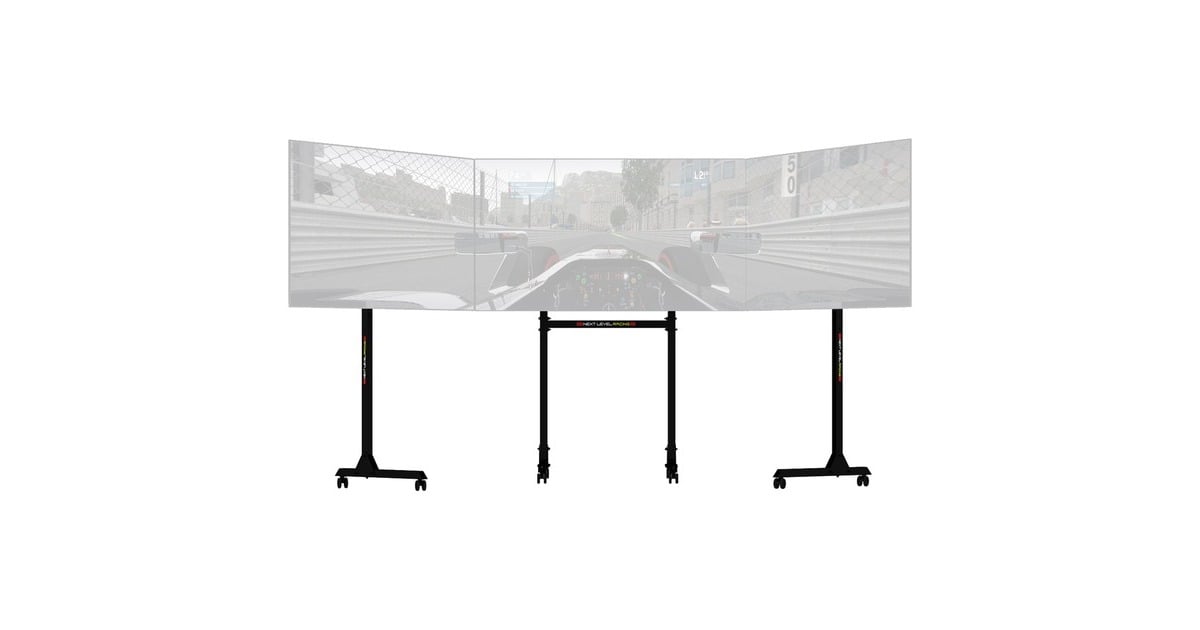 Next Level Racing Free Standing Triple Monitor Stand, Montage Noir