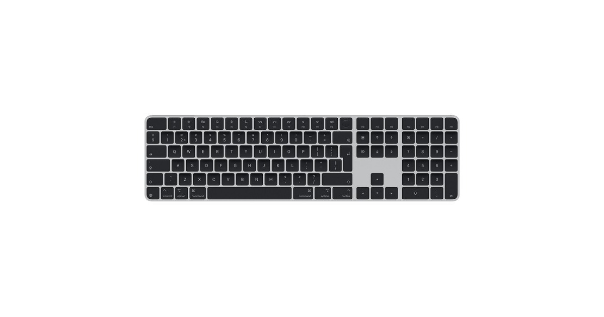 Apple Magic Keyboard avec Touch ID et pavé numérique, clavier Gris/Noir ...