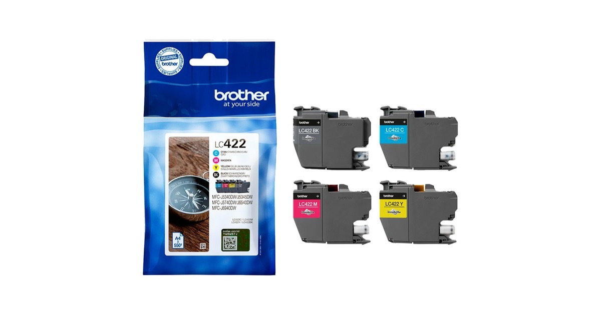 Brother Brother Tinte LC422BK/C/M/Y, Encre