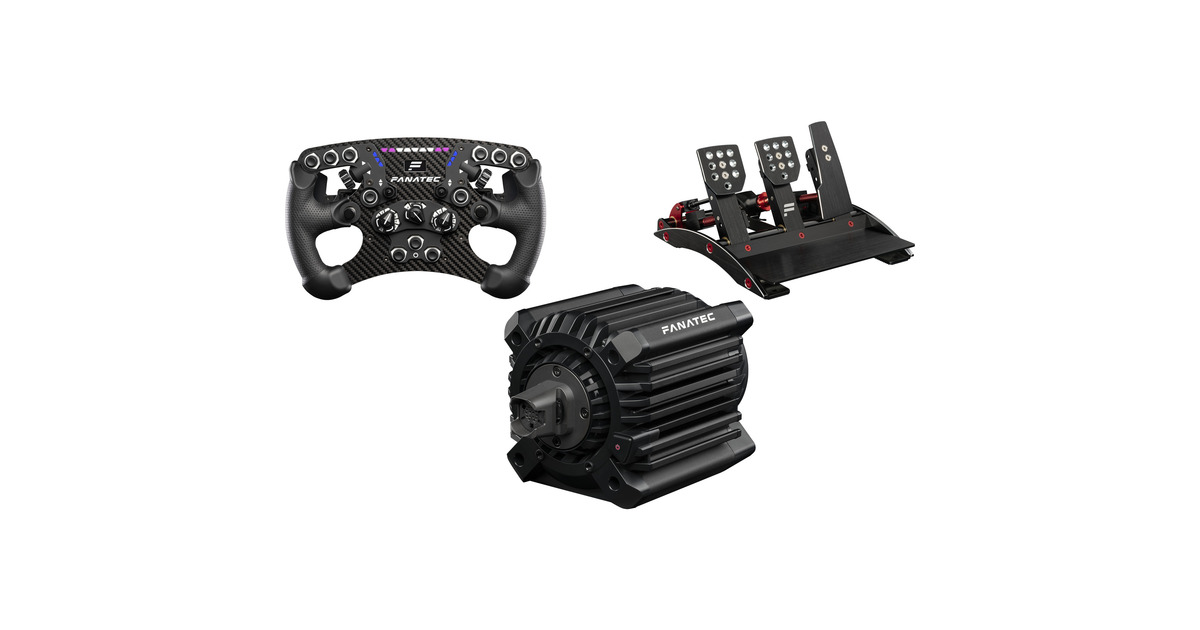 Fanatec ClubSport DD + Steering Wheel Formula V2.5 + Pedals V3, Volant ...