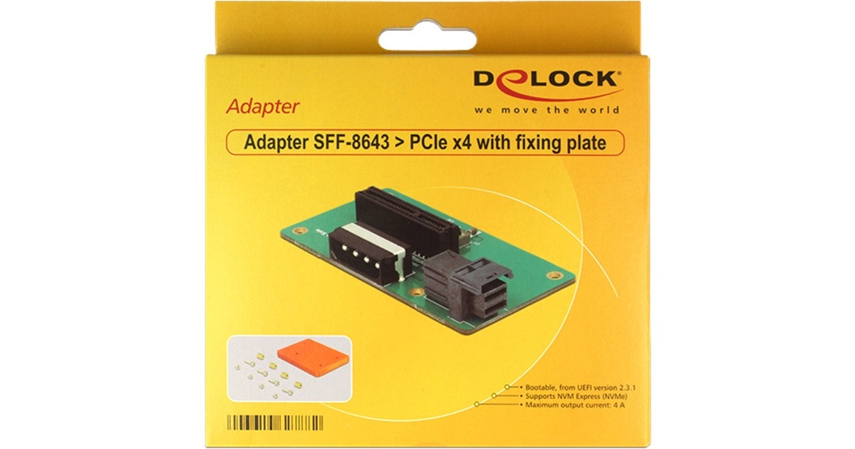 DeLOCK SFF-8643 > PCIe x4 avec plaque de montage, Convertisseur