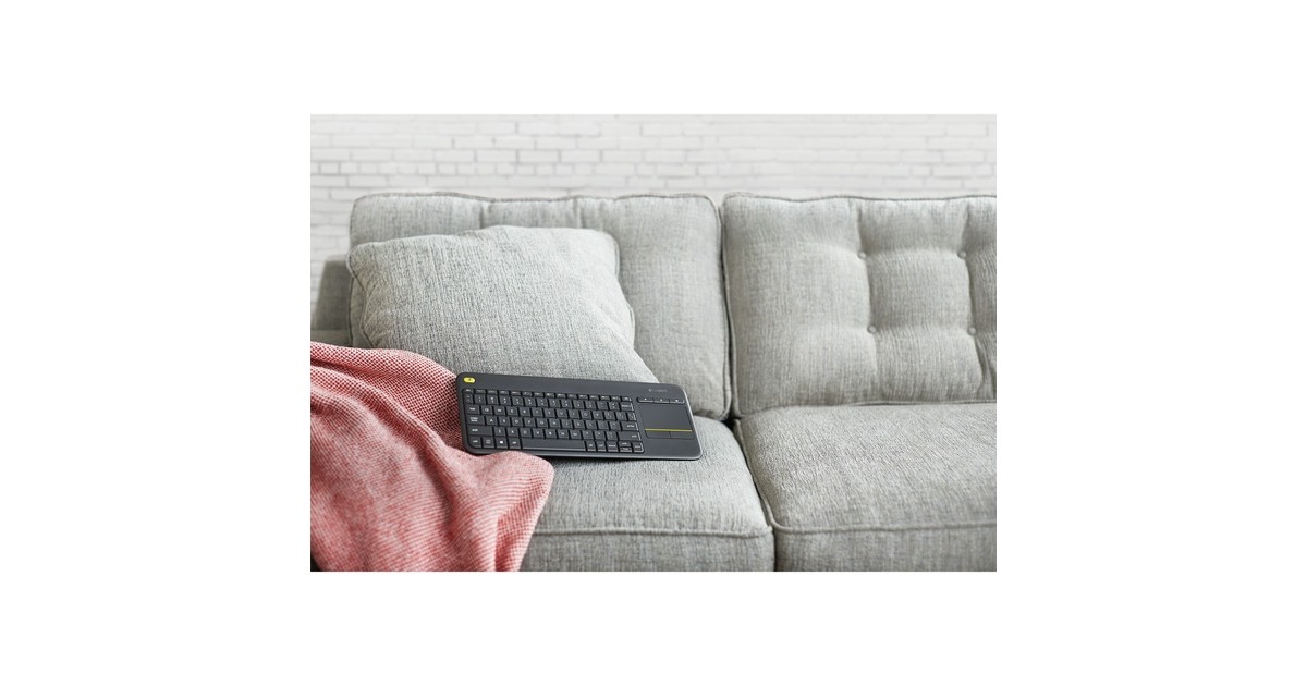 Logitech K400 Plus Dark Grey BE, clavier Gris foncé, Layout BE