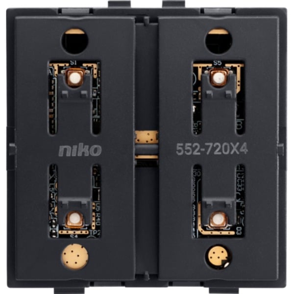 Niko Interrupteur sans fil sur batterie, quadruple, Zigbee, sans socle