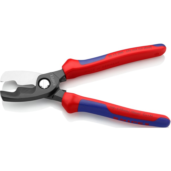 Knipex Coupe-câbles 95 12 200, Tenailles de cran Rouge/Bleu, à double ...