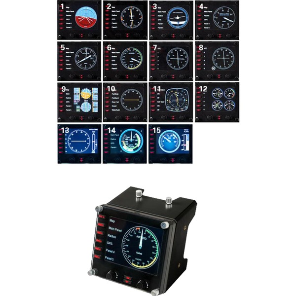 Logitech gaming Saitek Pro Flight Instrument Panel, Tableau de bord ...