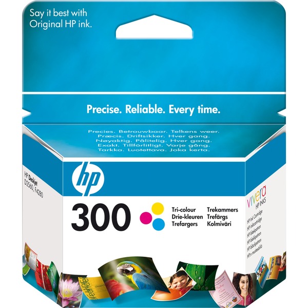 HP 300 Cartouche d'encre couleur CC643EE, 3 couleurs, Vente au détail